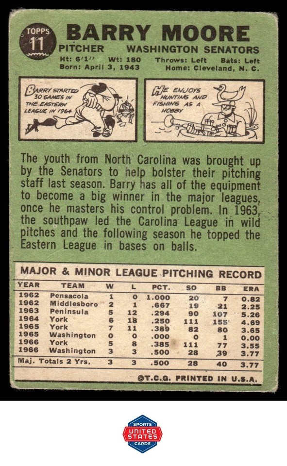 1967 Topps #11 Barry Moore | eBay