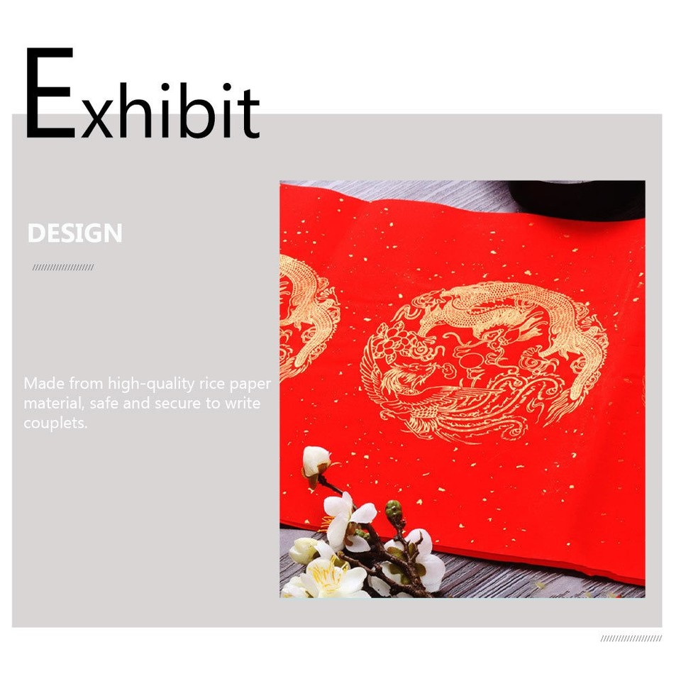 5 Sets of Couplet Paper Chinese Lunar New Year Couplet Paper Red Blank ...
