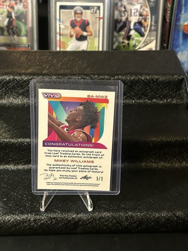 MIKEY WILLIAMS #1/5 AUTO BASKETBALL LEAF VIVID 2022-23 FIRST OFF PRINT ...
