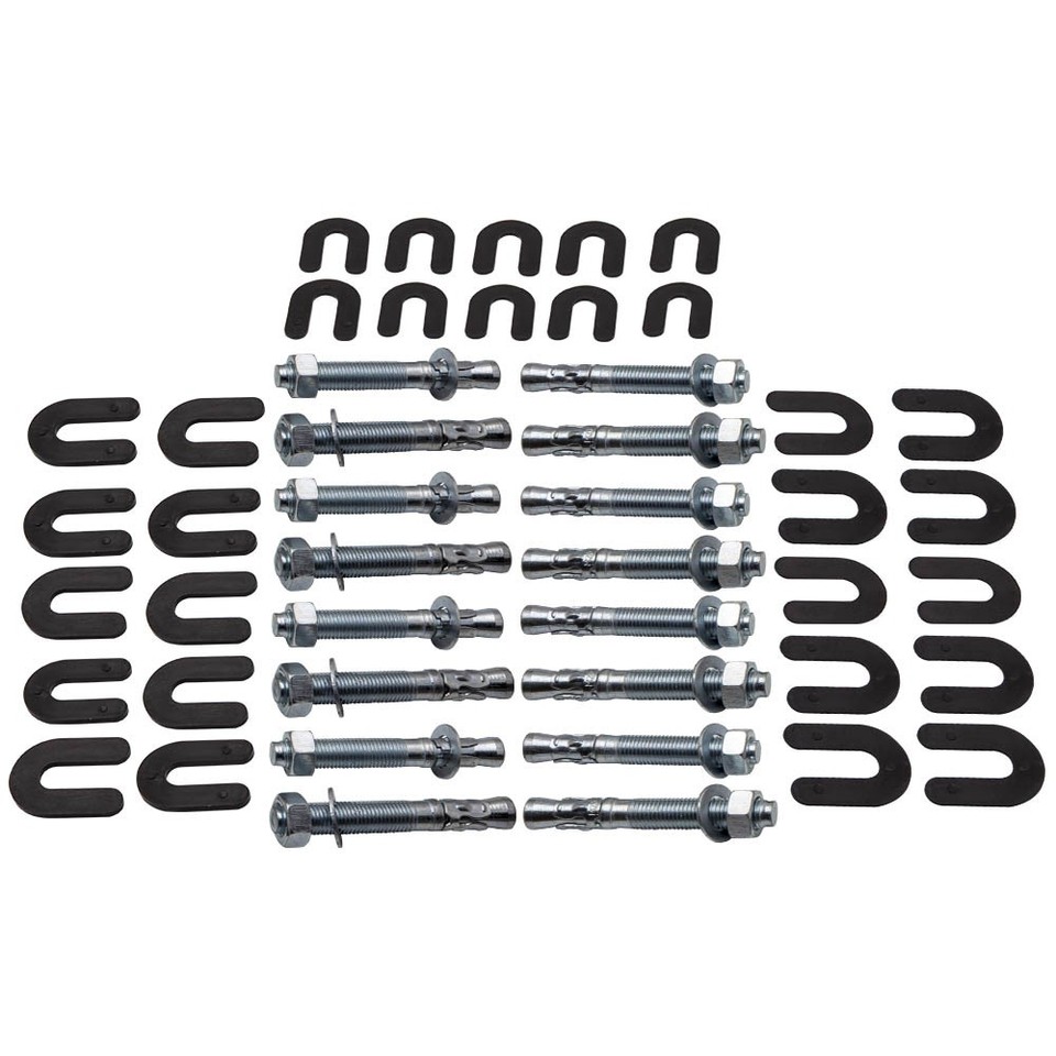 16 x All Thread Wedge Anchors & 30 x Shims For Lift Installation ...