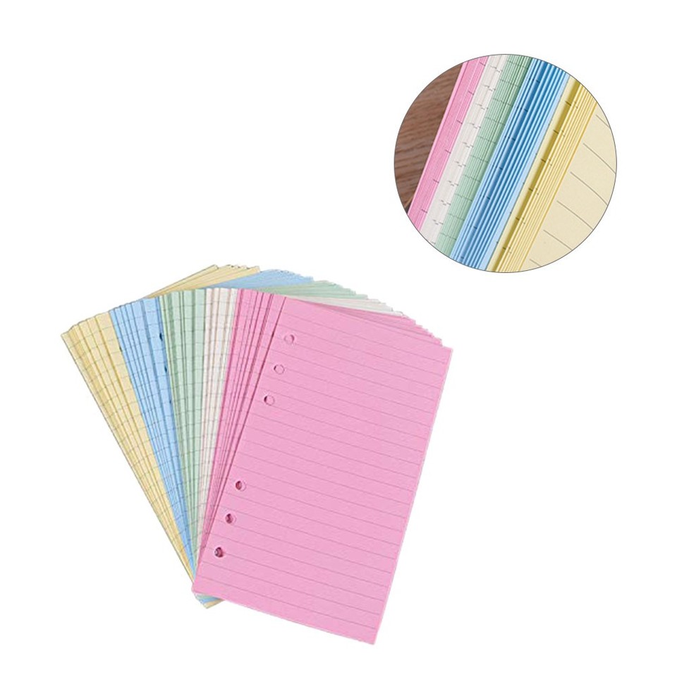 100 Pages Note Book Loose Leaf Paper Coloured Notebook Lined Colored ...