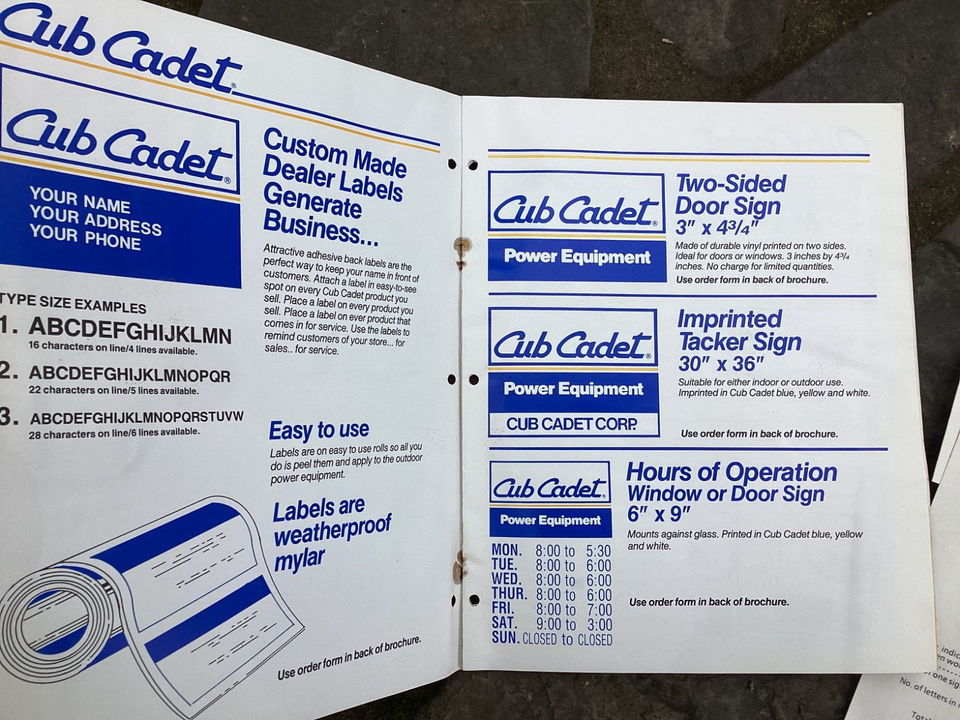 Rare Vintage Original Cub Cadet Dealer Identification Signs, Signage ...