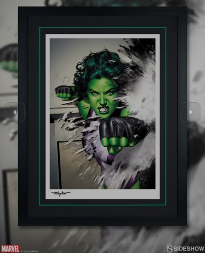Marvel She-Hulk Fine Art Framed Print Sideshow New Mike Mayhew | eBay