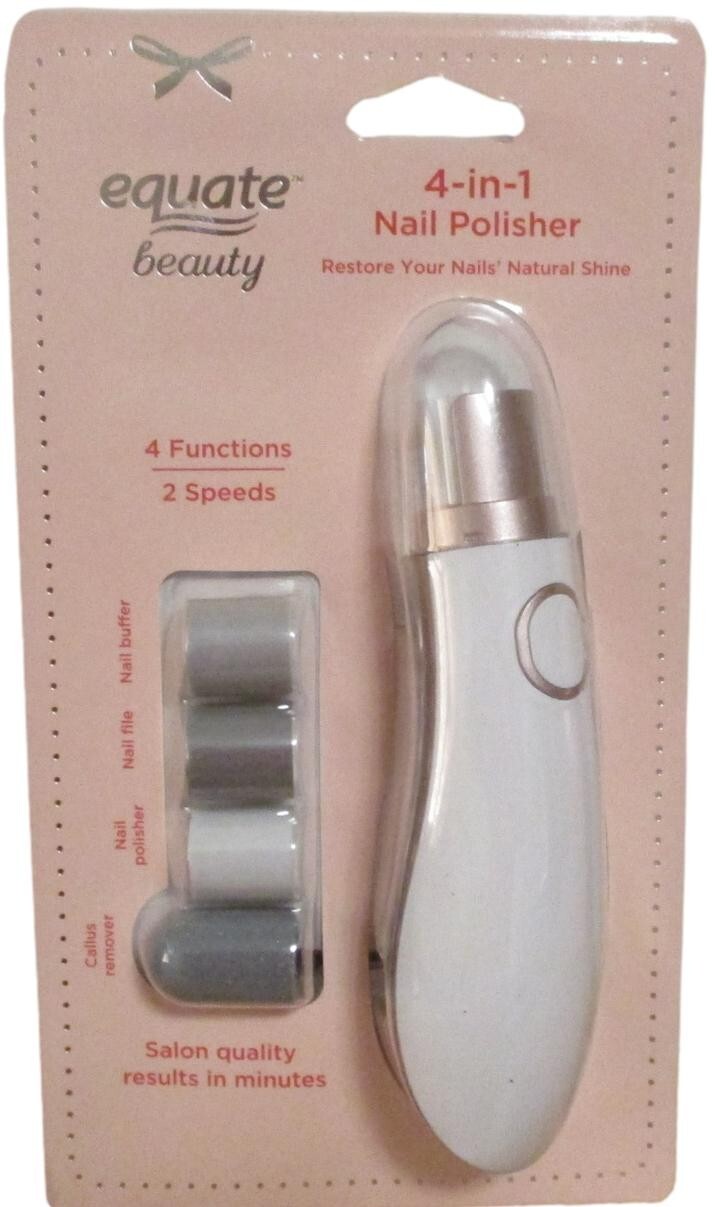 Equate Beauty 4 in 1 Nail Polisher Smooth Polish & Shine Remove Ridges ...
