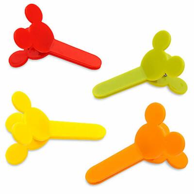 NEW Disney Parks Citrus Mickey Mouse Icon Plastic Chip Bag Clips Set of ...