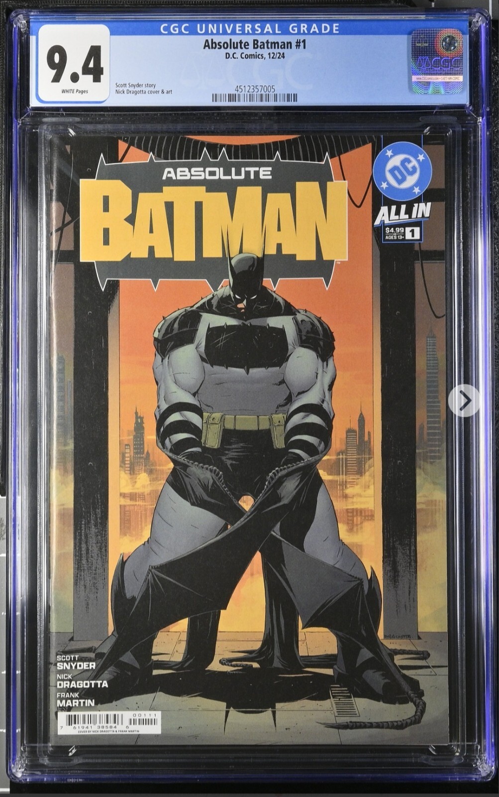 Absolute Batman #1 CGC 9.4 DC Comics 2024 No Reserve! | eBay