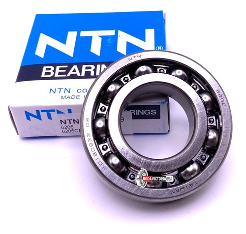 NTN 6206 C3 Deep Groove Ball Bearing, Open Type, No Seals 30x62x16 mm ...