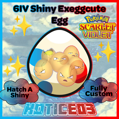 Exeggcute SHINY 6IV EGG Pokemon Scarlet & Violet INDIGO DISK DLC | eBay