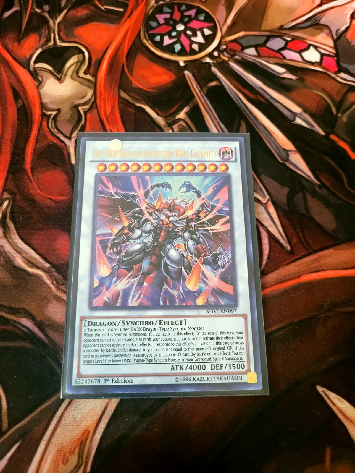 YUGIOH TCG HOT RED DRAGON ARCHFIEND KING CALAMITY SHVI-EN097 ULTRA 1ST ...