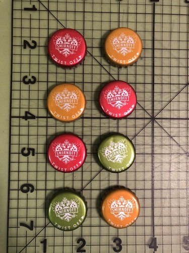 8 Colorful Bottle Caps SMIRNOFF ICE flavors, for Art or Crafts pieces ...
