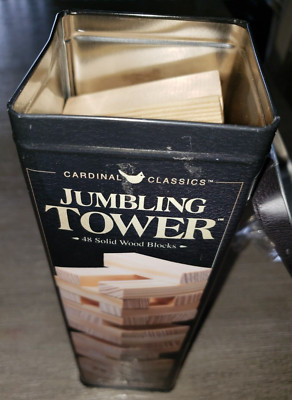 JUMBLING TOWER SOLID WOODEN BLOCKS ages 8 UP SPIN MASTER GAMES | eBay