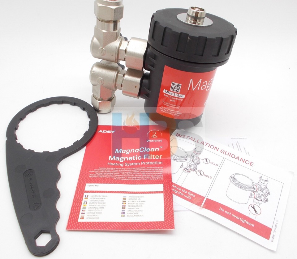 MagnaClean Micro 22mm Compact Magnetic Filter Central Heating Sludge ...