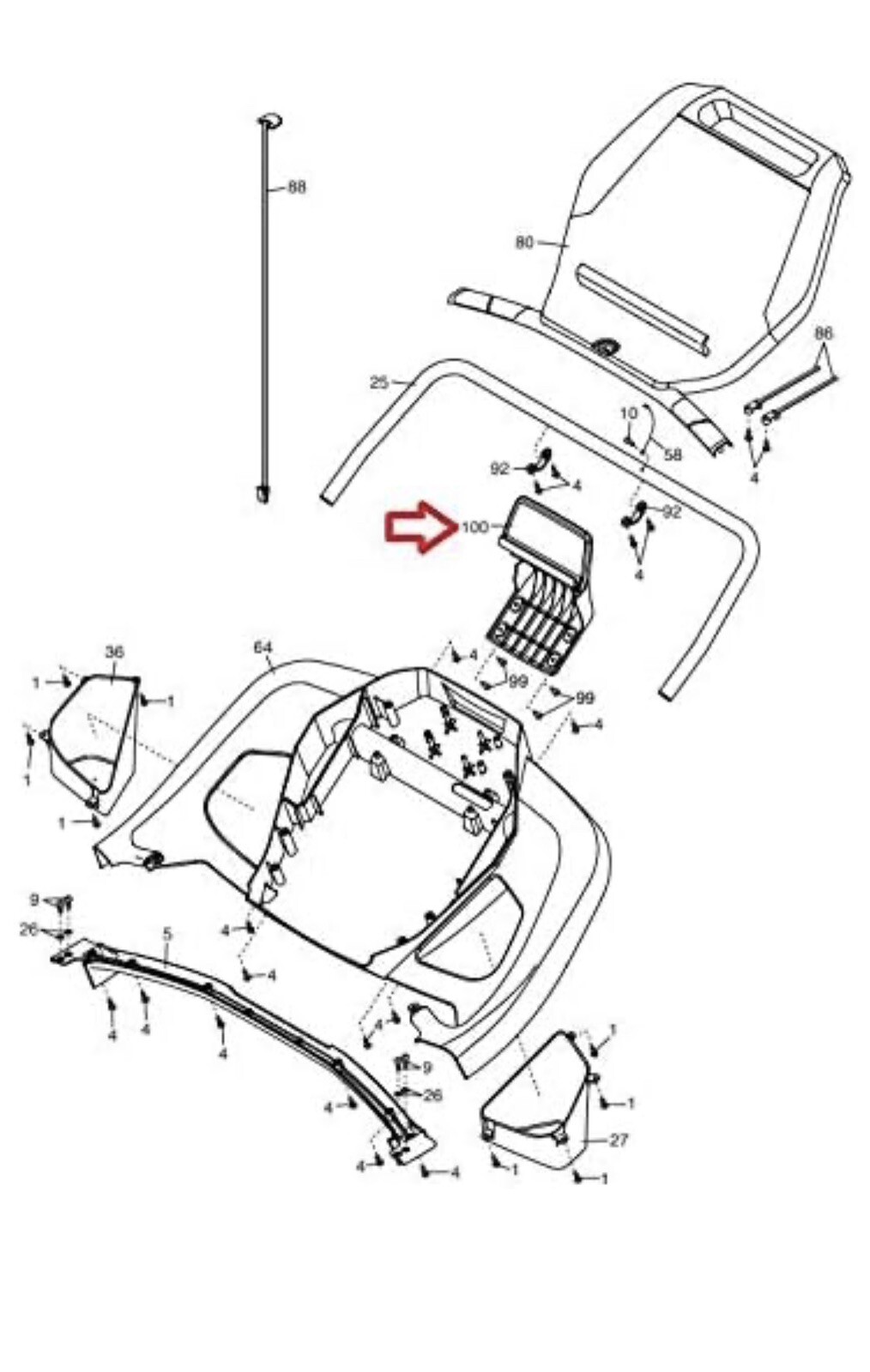 Nordictrack Proform Treadmill Console Mount Tablet Phone Book Holder ...