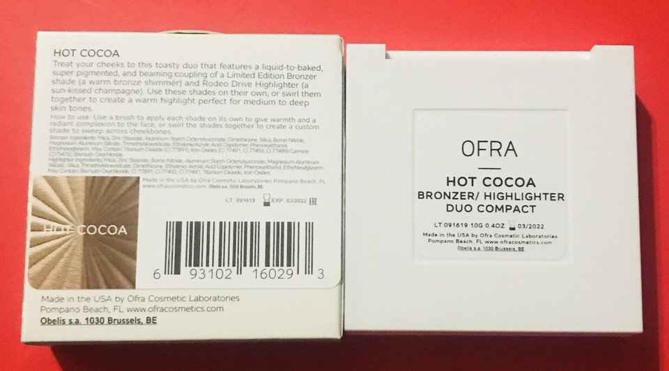 Ofra Cosmetics Limited Edition Hot Cocoa Bronzer/Highlighter Duo 💯 ...