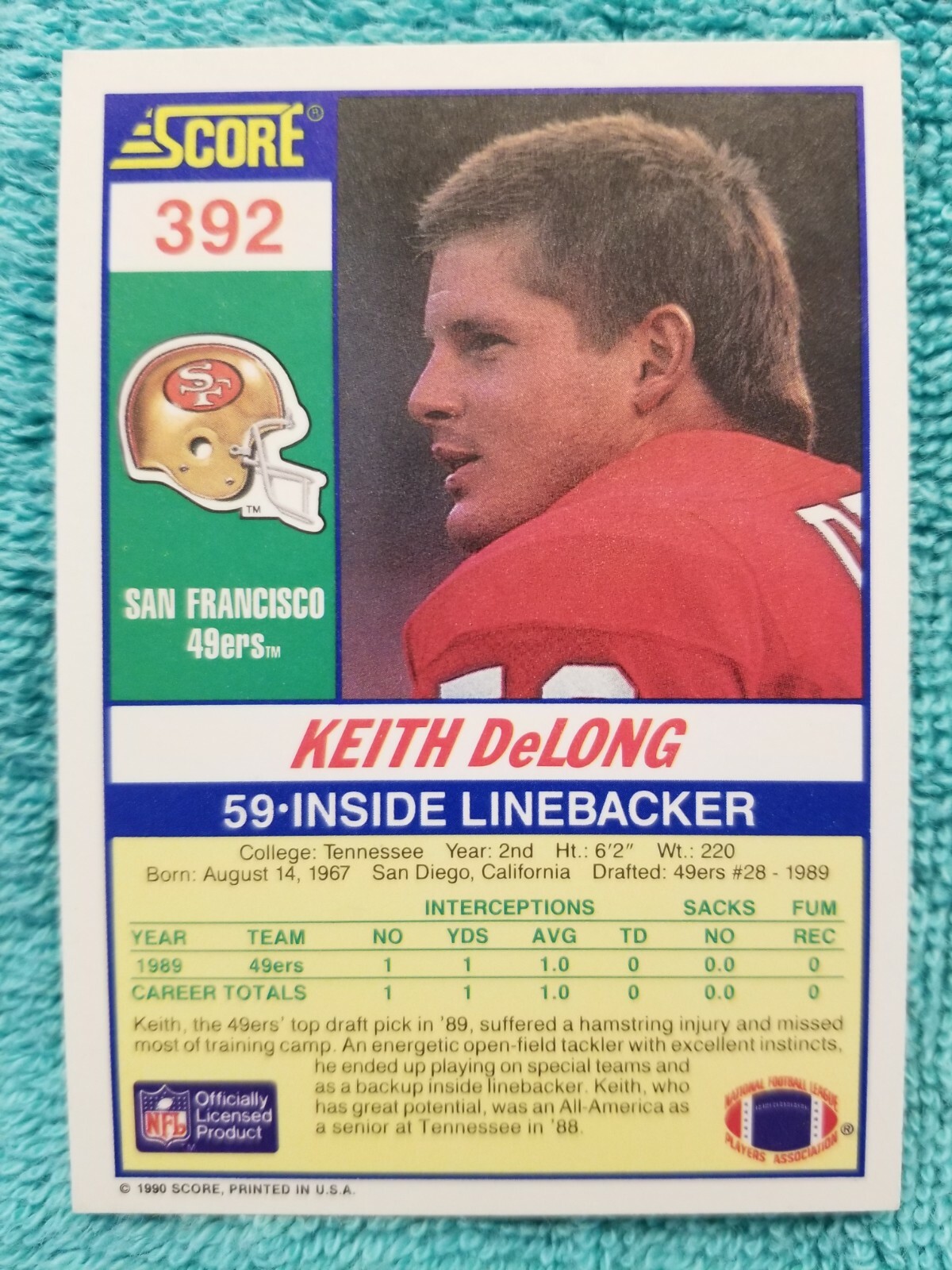 1990+Score+-+%23392+Keith+DeLong for sale online | eBay