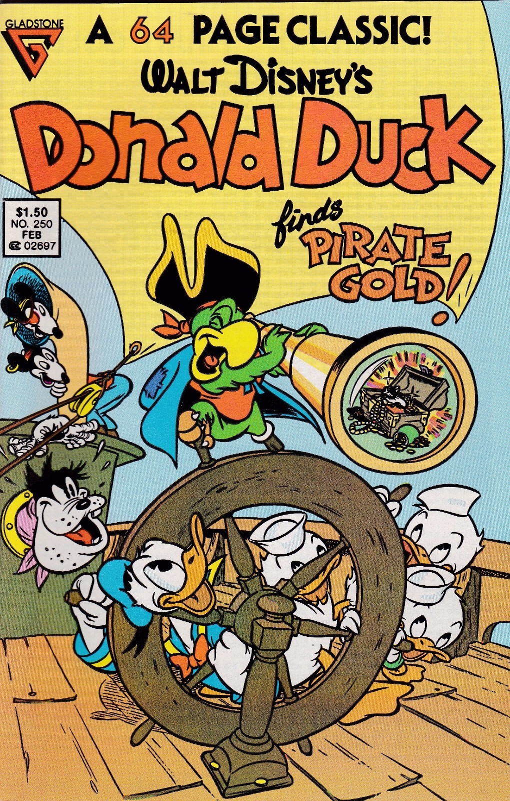 WALT DISNEY'S DONALD DUCK NUMBER 250 FEB 1987 CARL BARKS "PIRATE GOLD ...