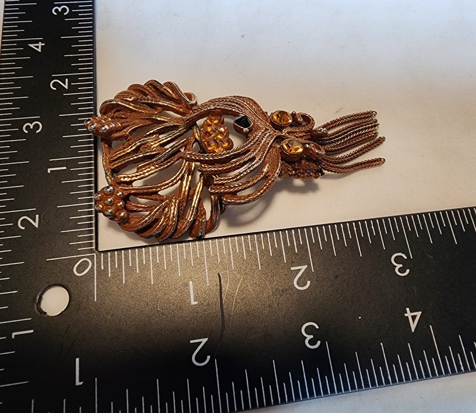 Vtg Rare brown Dominique Detora Full Body Dog Brooch Moveable Terrier ...