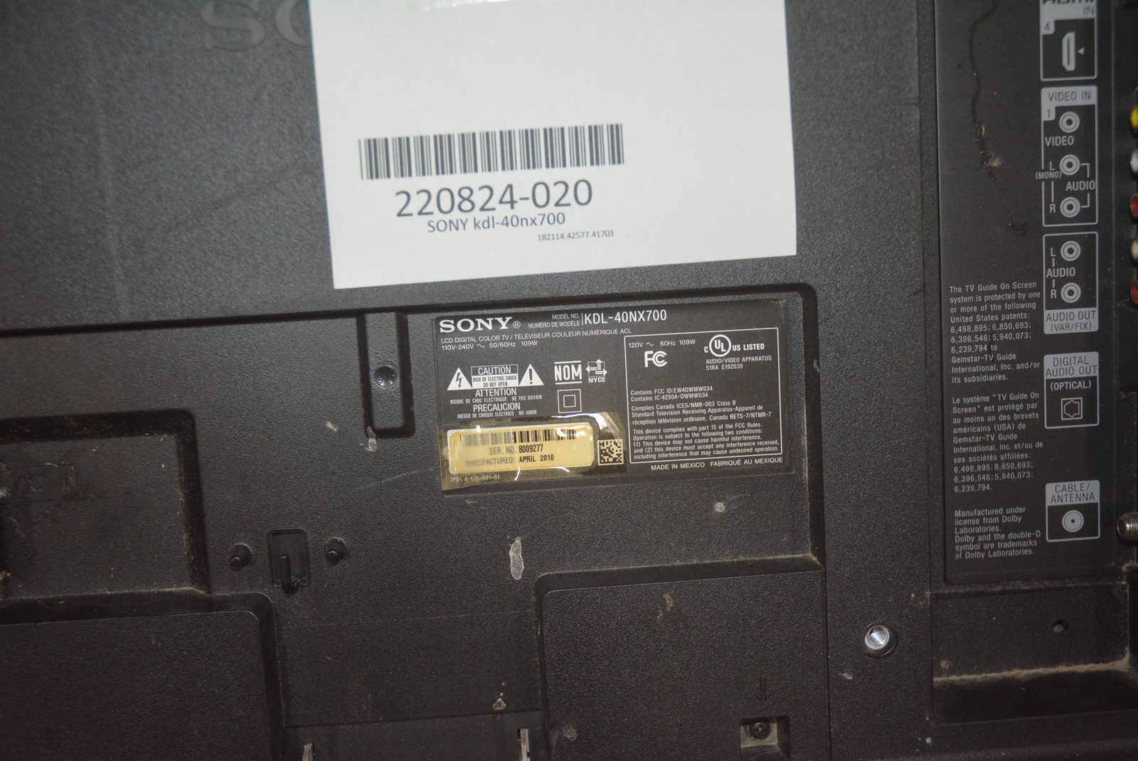 SONY KDL-40NX700 LED BACKLIGHTS TESTED WORKING KDL-40NX700 LED ...