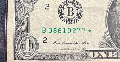 2013 $1 Dollar B Series *STAR NOTE #08610277 DUPLICATED ERRORS MADE IN ...