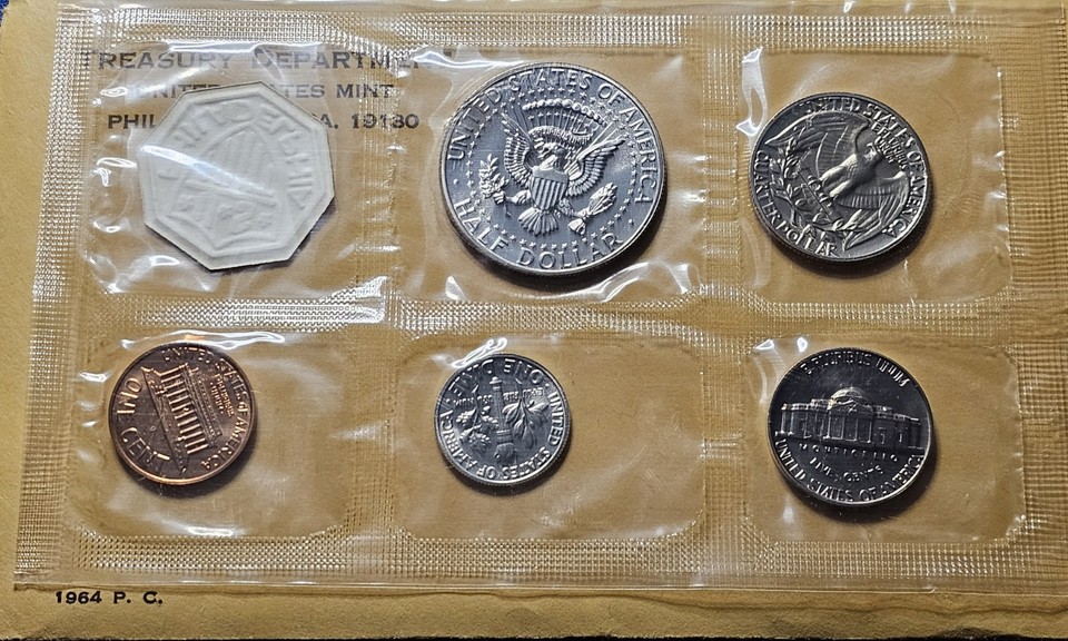 A 1964 Proof Set Silver Coins US Mint, Original Envelope | eBay