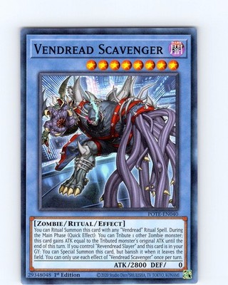 Yu-Gi-Oh TCG Vendread Scavenger POTE-EN040 1st Edition Super Rare Card ...