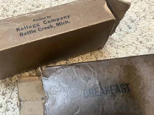 Vintage 1942 WW2 US Army Field Ration K Breakfast Unit Cracker Jack K ...