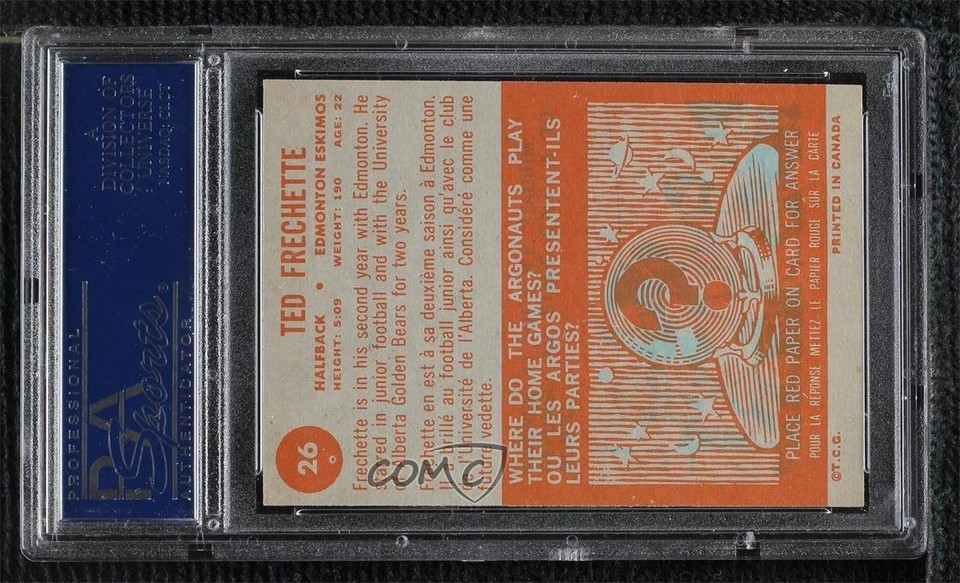 1963 Topps CFL Ted Frenchette #26 PSA 9 MINT | eBay