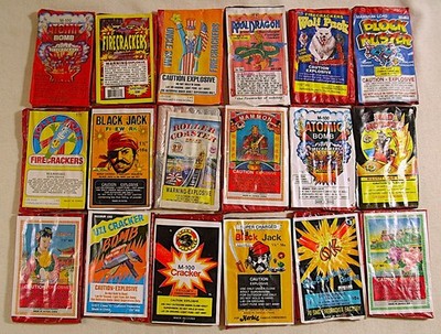 Vintage ☆ Lot of 18 ☆ Firecracker Labels ☆ 1 1/2" x 16's ☆ Group #1 ☆ L ...