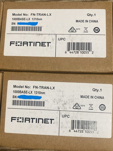 Brand New Fortinet FN-TRAN-LX 1GE SFP LX transceiver module (Lot of ...
