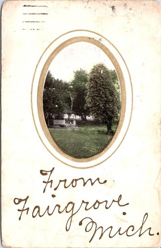 1909, Town View, FAIRGROVE, Michigan Postcard | eBay