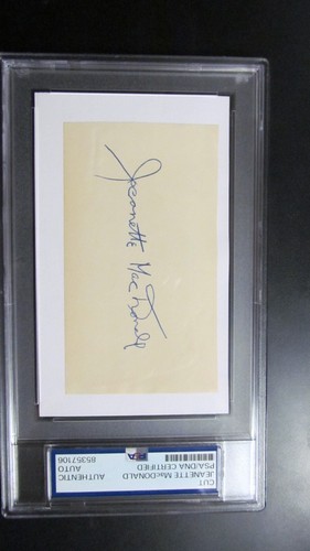 Jeanette MacDonald signed Cut PSA Encapsulated | eBay
