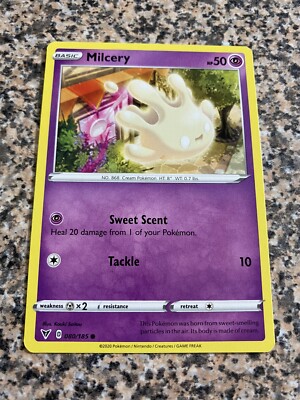 MILCERY 080/185 SWSH04 VIVID VOLTAGE POKEMON CARD COMMON NM/M FAST ...