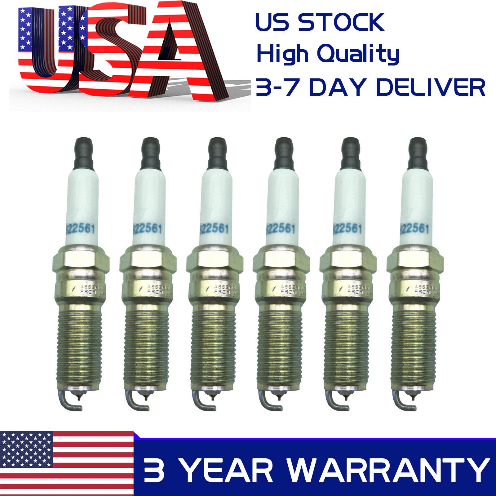 6x Genuine OEM 41-109 12622561 Spark Plugs For Chevrolet GMC Cadillac ...