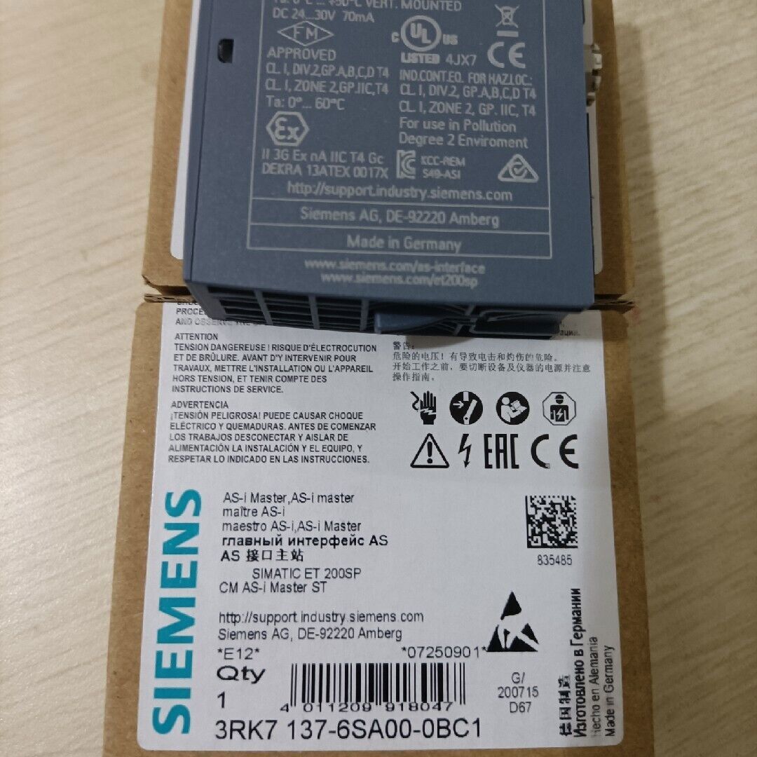 One Siemens 3RK7137-6SA00-0BC1 3RK71376SA000BC1 New In Box Epxedited ...