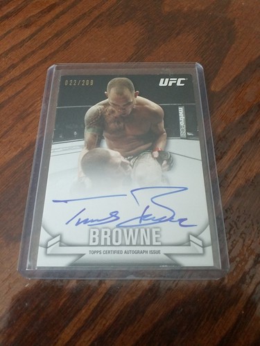 2013 Topps UFC Knockout Fighter Autograph Card Travis Browne Auto #KA ...