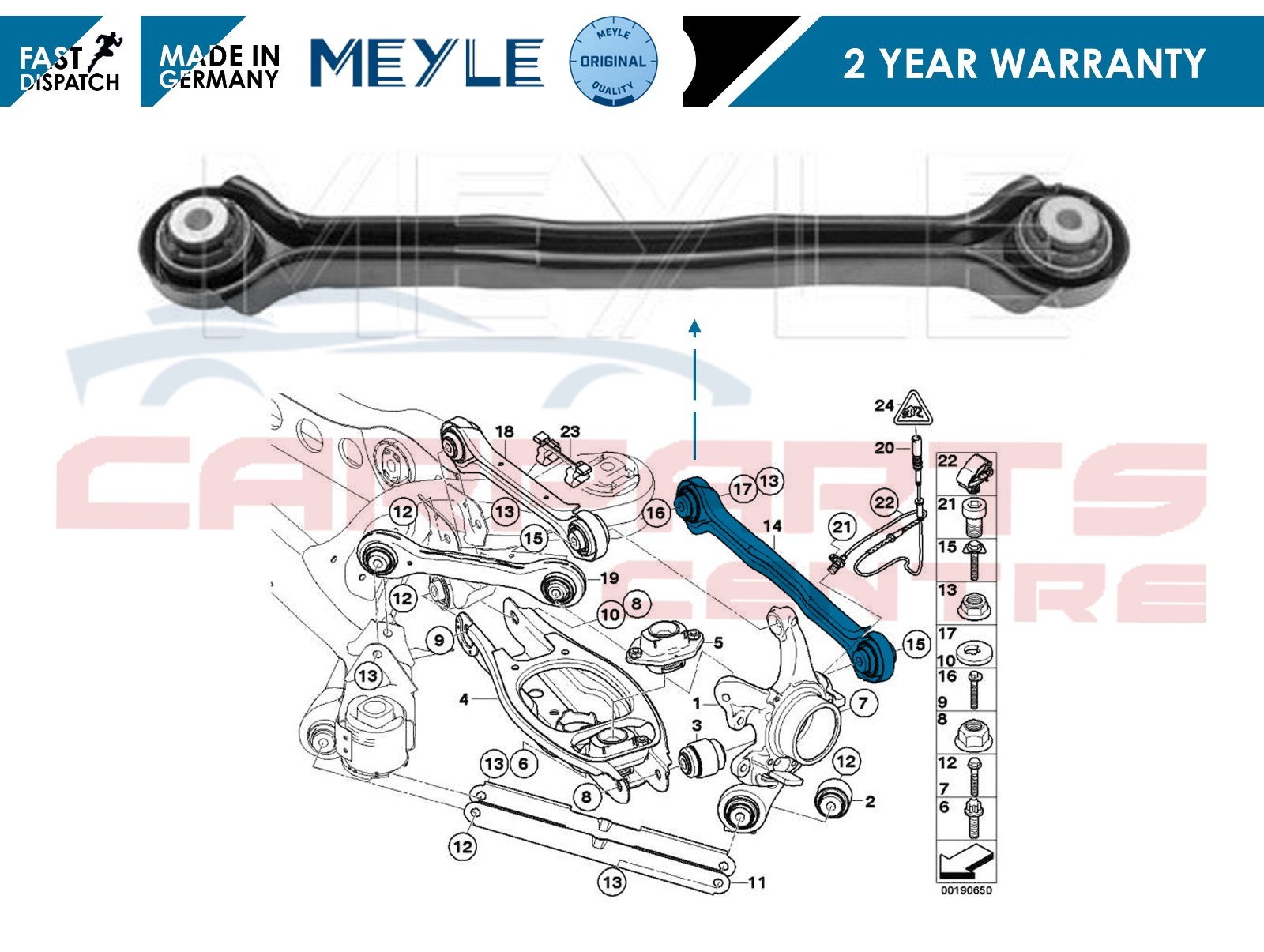 FOR BMW 1 3 X1 SERIES REAR AXLE UPPER REAR SUSPENSION WISHBONE CONTROL ...