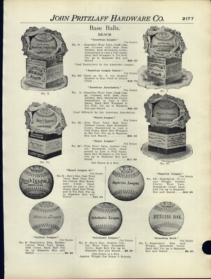 1916 PAPER AD Vintage Reach Baseballs Box American League | eBay