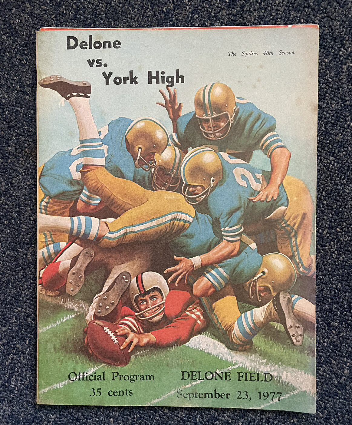 🏈 Vintage 1977 PA High School Football Program DELONE VS YORK HIGH | eBay