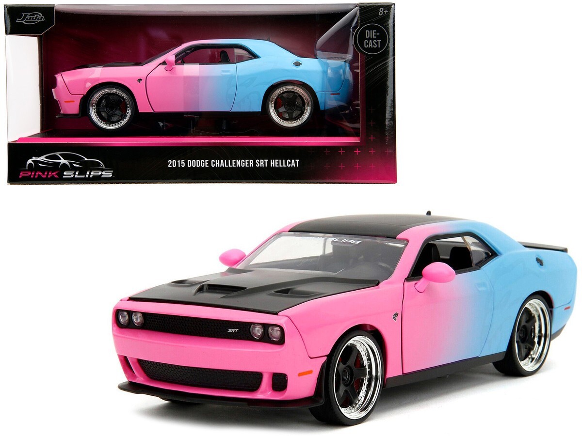 JADA PINK SLIPS 2015 DODGE CHALLENGER SRT HELLCAT 1/24 PINK w/ BLACK ...