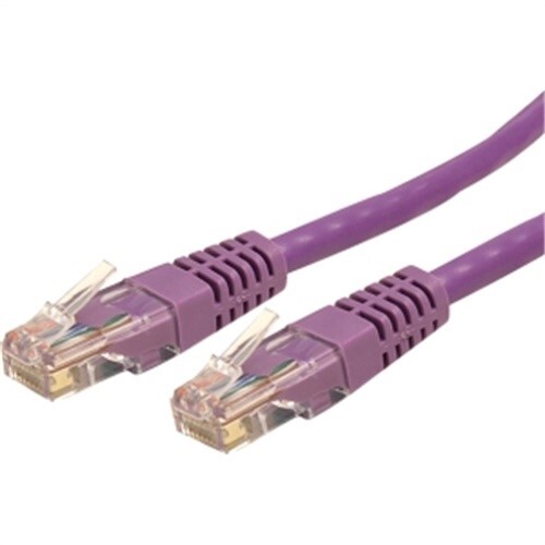 StarTech.com 50ft CAT6 Ethernet Cable - Purple CAT 6 Gigabit Ethernet ...