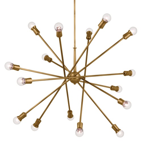 Kichler 52537 Armstrong 16 Light 63"W Sputnik Chandelier - Brass ...