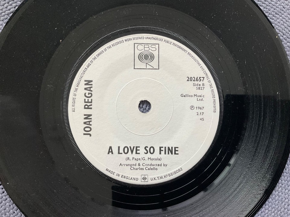 JOAN REGAN - A LOVE SO FINE rare UK 1967 DEMO PROMO / NORTHERN SOUL ...