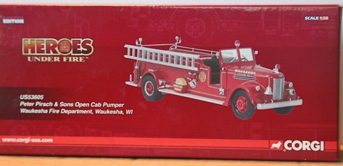 Corgi Heroes Under Fire 1:50 Pirsch & Sons Open Cab Fire Engine ...