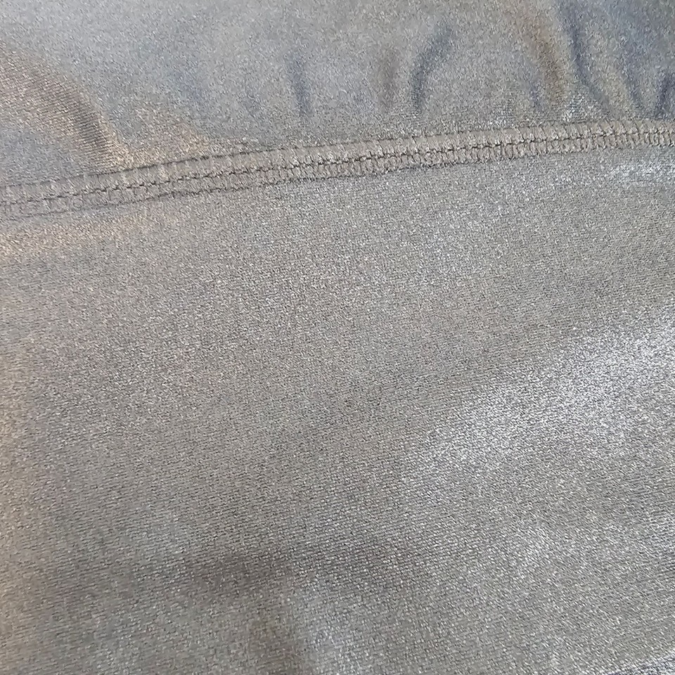 Womens Plus Size 1X Shiny Black Metallic Razor Back Exercise Gym Yoga ...