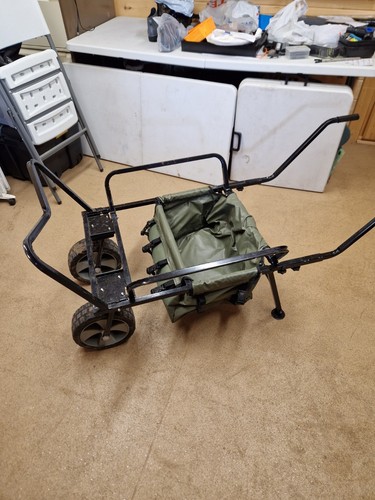 Used Carp Fishing Barrow With Storage Fishing Bag Barrow Trolley For ...