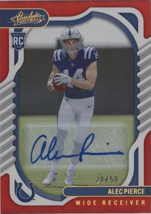 2022 Panini Absolute - Rookies Alec Pierce #121 Spectrum Red Signatures ...