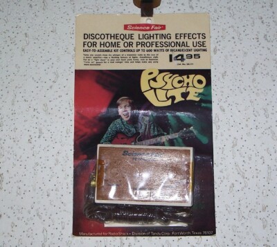 RARE = Vintage Radio Shack Science Fair PSYCHO-LITE unbuilt DIY color ...