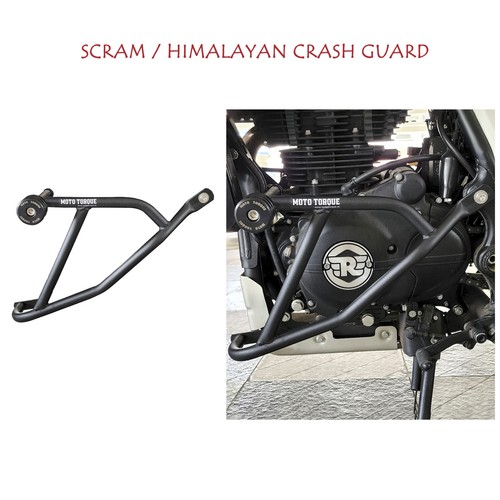 Crash Engine Guard with Slider Black Fit For Royal Enfield Himalayan ...