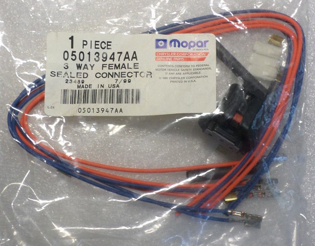 Genuine MOPAR 3-Way Female Sealed Connector Wire Repair Kit 05013947AA ...