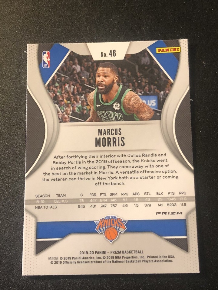 2019-20 Panini Prizm Red White & Blue Prizm Marcus Morris #46 | eBay